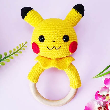 Make Your Own Pikachu Rattle Amigurumi Toy PDF Pattern
