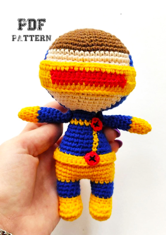 Crochet X-Men Cyclops Amigurumi PDF Pattern