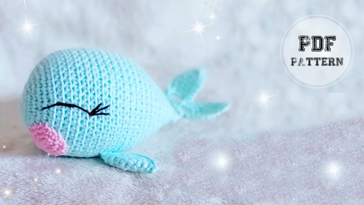 Blue Whale Crochet Amigurumi PDF Pattern