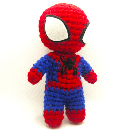Chibi Crochet Spiderman Amigurumi PDF Pattern