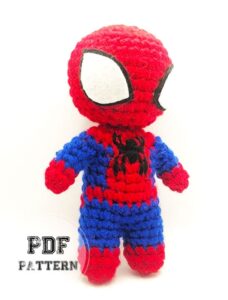 Chibi Crochet Spiderman Amigurumi PDF Pattern