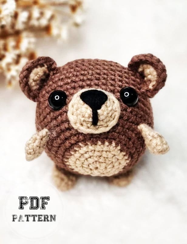Mini Crochet Keychain Bear PDF Pattern