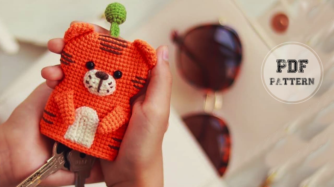 Mini Tiger Crochet Keychain Amigurumi PDF Pattern