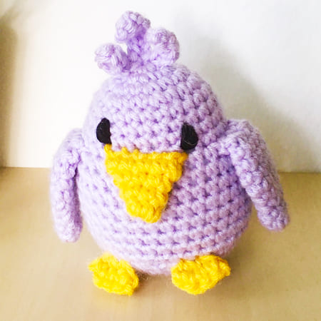 Beginner Crochet Keychain Bird PDF Free Pattern