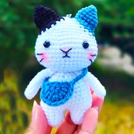 Easy Crochet Cat with Bag Amigurumi PDF Free Pattern
