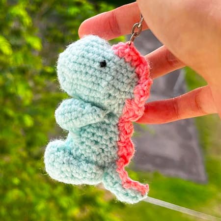 Keychain Crochet Dinosaur Amigurumi PDF Free Pattern