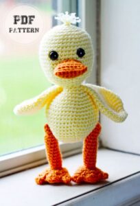 Cute Yellow Duck Amigurumi PDF Crochet Pattern