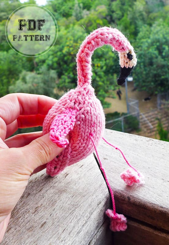 Knitting Pink Flamingo Amigurumi PDF Pattern