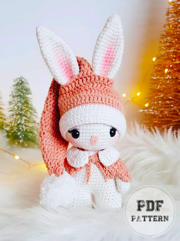 Christmas Bunny Bonbon PDF Free Amigurumi Pattern