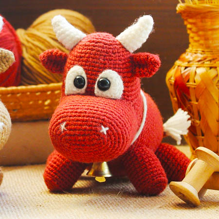 Crochet Cute Bull Amigurumi PDF Pattern