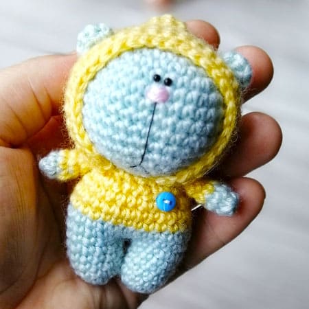 Little Crochet Bear Keychain Amigurumi PDF Pattern
