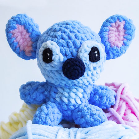 Blue Plush Crochet Stitch PDF Free Pattern