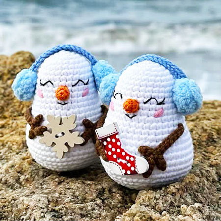 Christmas Crochet Little Snowman Free PDF Pattern