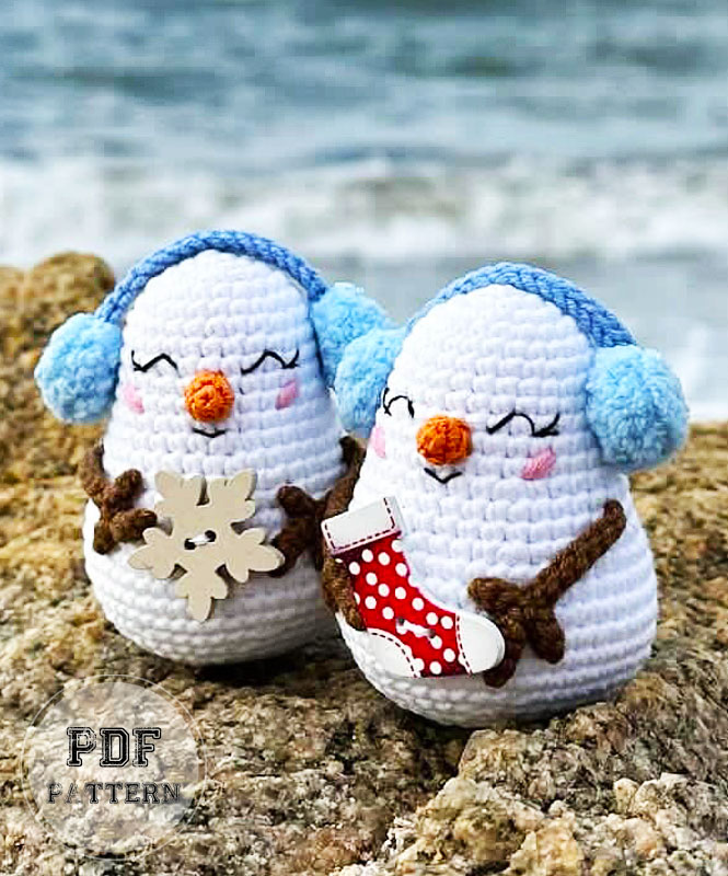 Christmas Crochet Little Snowman Free PDF Pattern