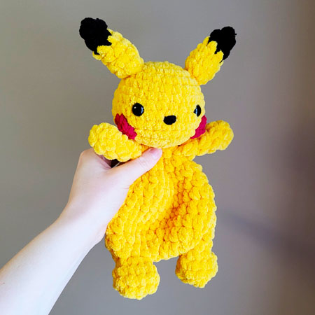 Plush Crochet Pikachu Free Amigurumi Pattern