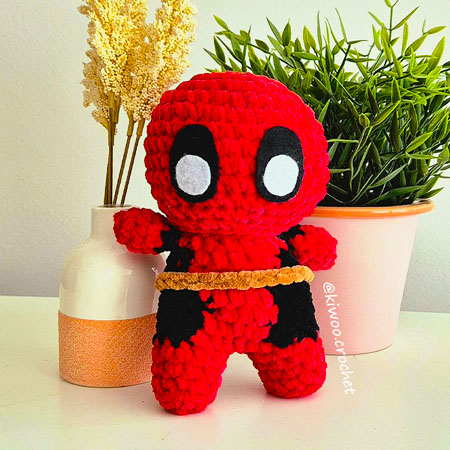 Deadpool Crochet Amigurumi Plush Doll Pattern