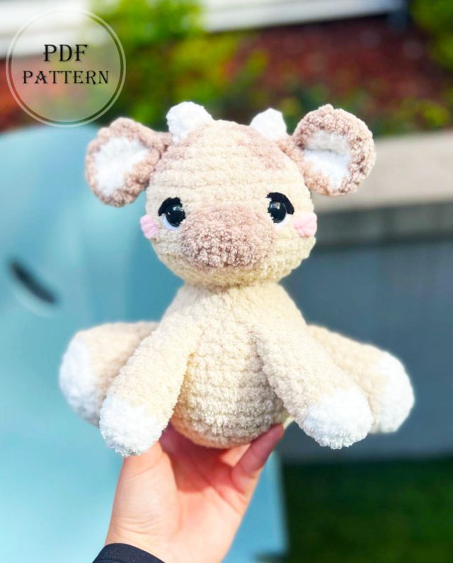 Handmade Crochet Cow Amigurumi Toy Pattern